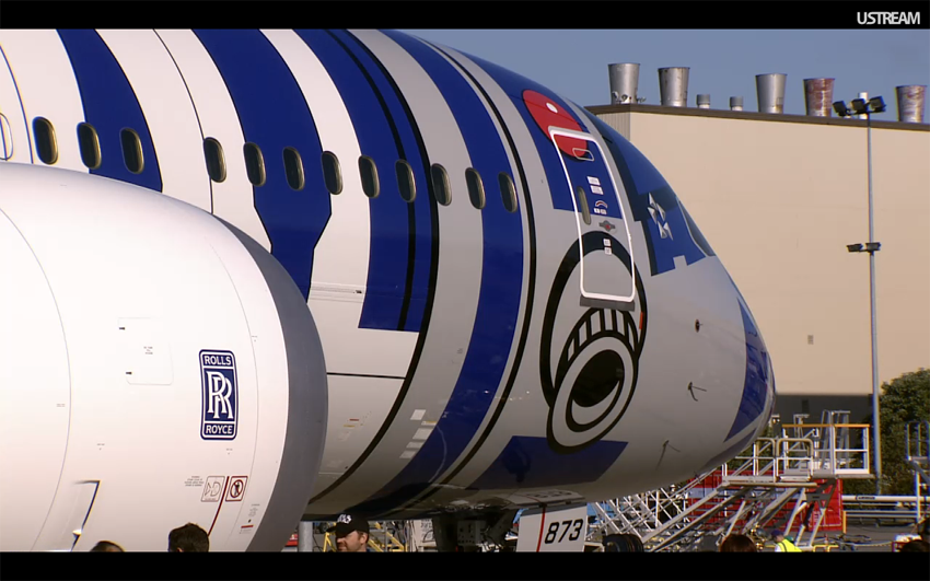R2-D2 ANA JET, 787-9 Dreamliner in livery Star Wars, prezentat oficial ...